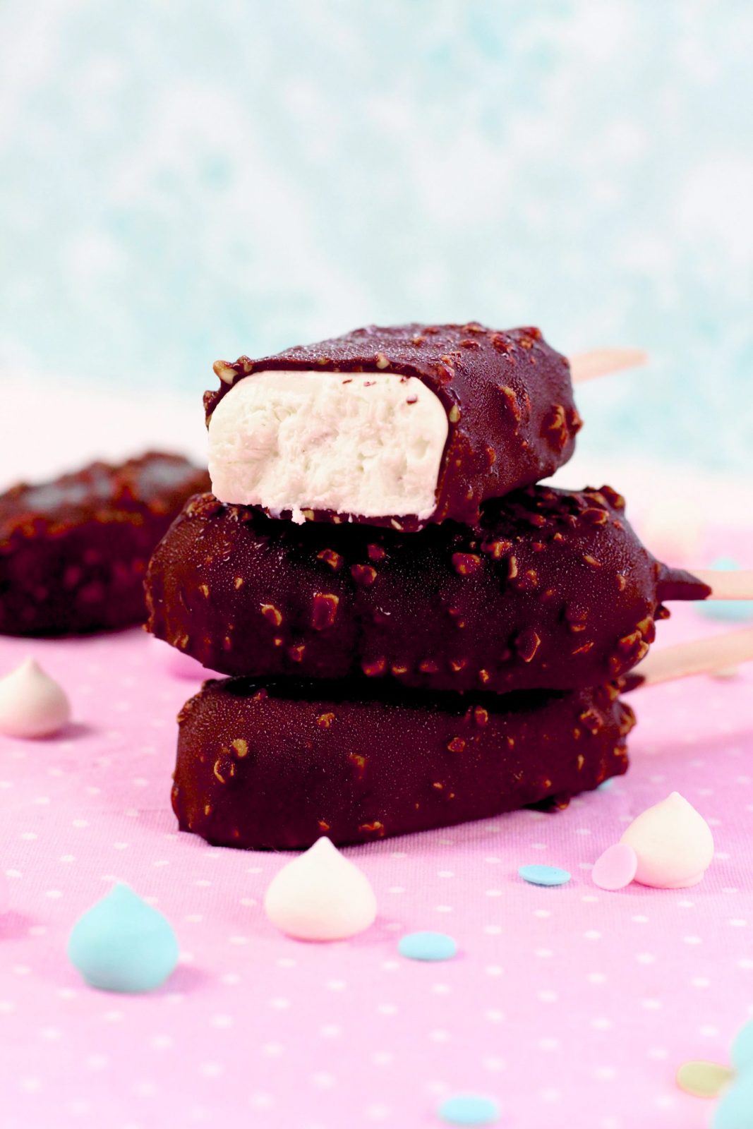 🥇 Cómo hacer HELADO MÁGNUM casero de VAINILLA y CHOCOLATE