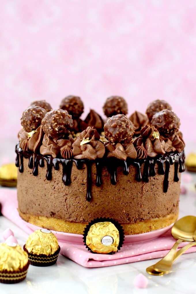 🥇 Cómo hacer FERRERO ROCHER CHEESECAKE sin horno fácil