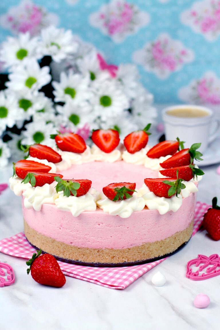 🥇 Cómo hacer CHEESECAKE de FRESAS SIN HORNO